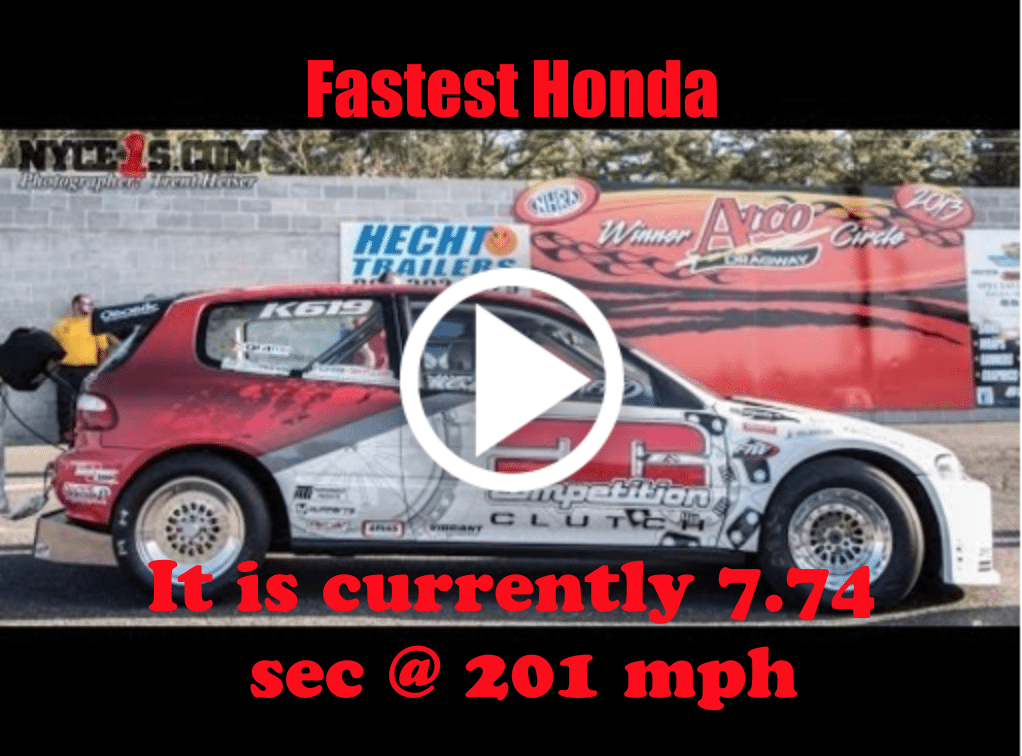 World Fastest FWD stock chassis car is a Honda | NOSLEEPATALL